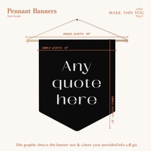 Custom Quote Banner | Custom Pennant With Any Quote in Trendy Font ...