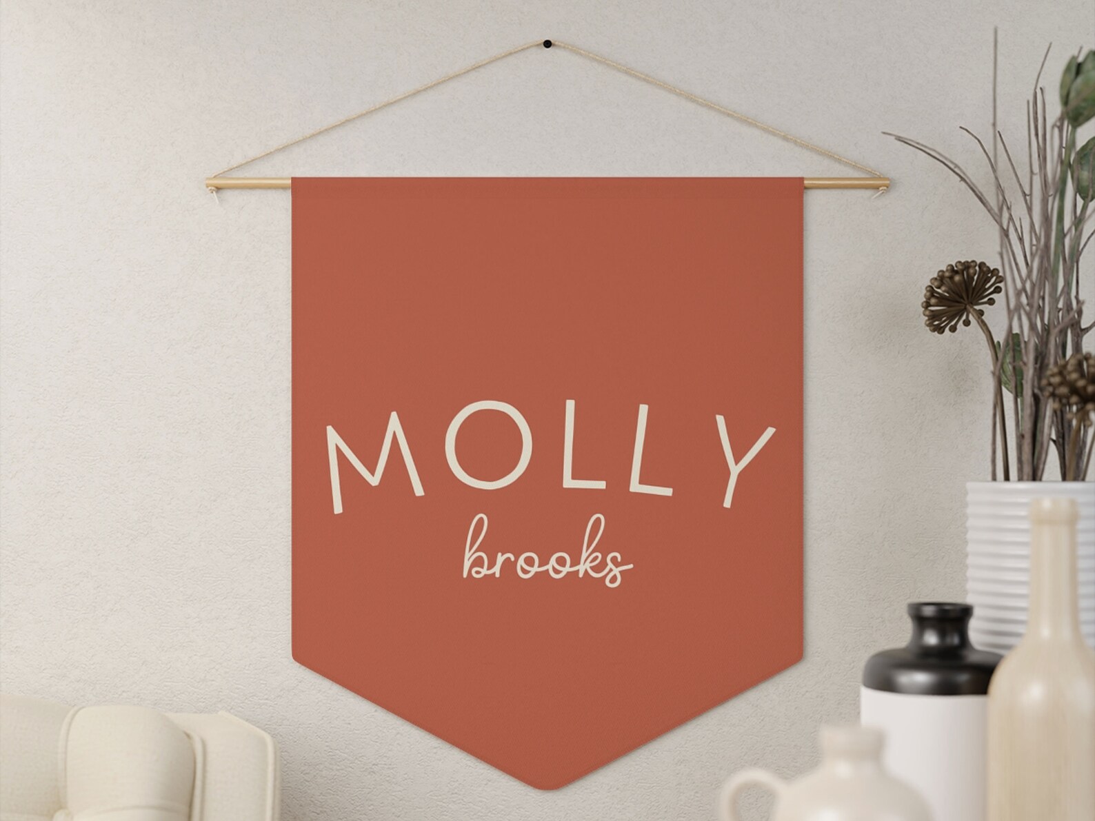 Custom Name Banner Custom Pennant Personalized Name Wall - Etsy