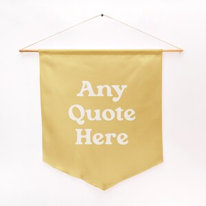 Custom Quote Banner Custom Pennant With Any Quote in Retro Style Font ...