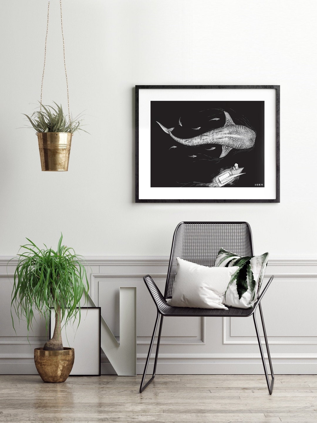 Starry Ocean - Limited Edition of Screen Print, Whale Shark, Poetry ...