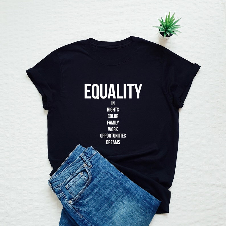 Equality T-shirt Equal Rights Shirt Tolerance Women's | Etsy