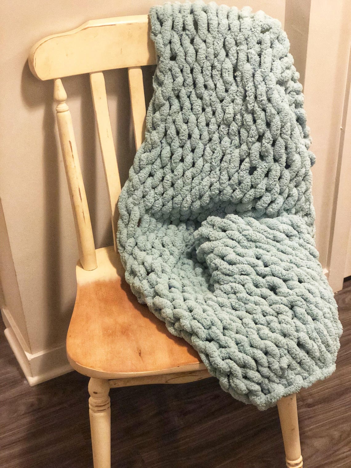Super Chunky Knit Blanket - Etsy