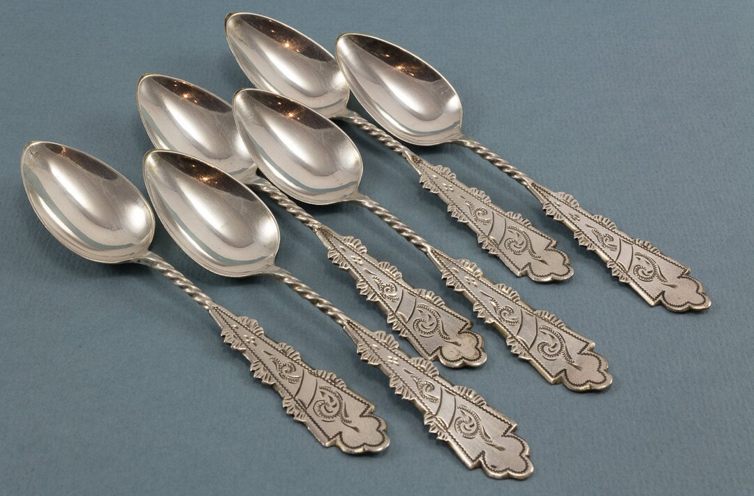Antique Mocha Spoon, 833 Silver - Etsy