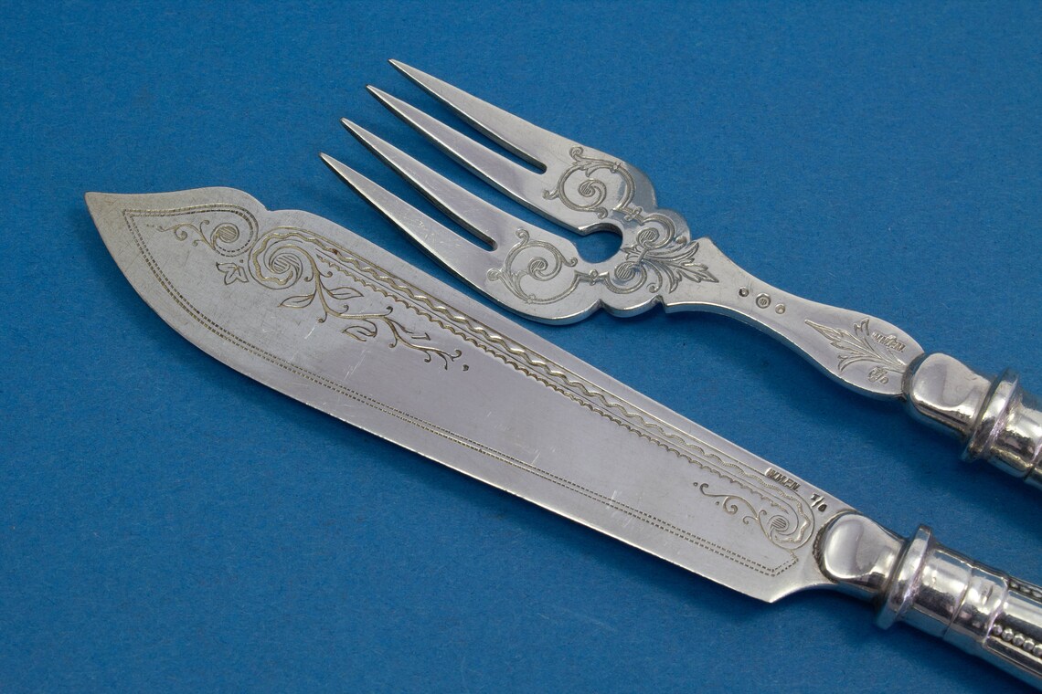 Antique Fish Cutlery From WMF Pearl Pattern Knife and Fork - Etsy