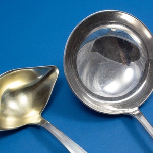 Noble Set of a Sauce Ladle and a Soup Ladle by Wellner, Art Deco ...