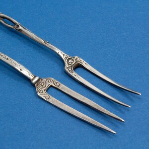 2 Silver Cocktail Forks Hildesheimer Rose - Etsy