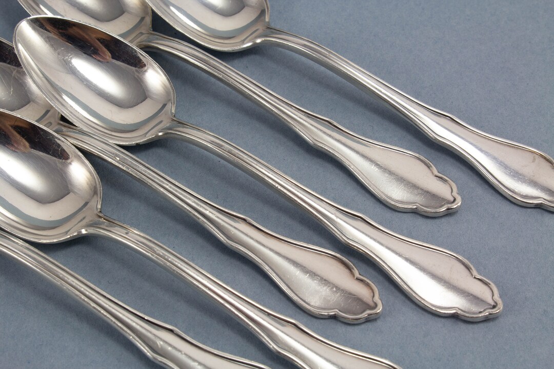 6 Mocha Spoons Silver Plated - Etsy