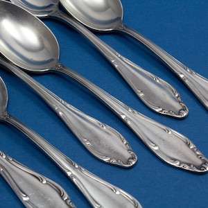 6 Rare Mocha Spoons From Wellner, Silver Plated, Wellner Mozart - Etsy