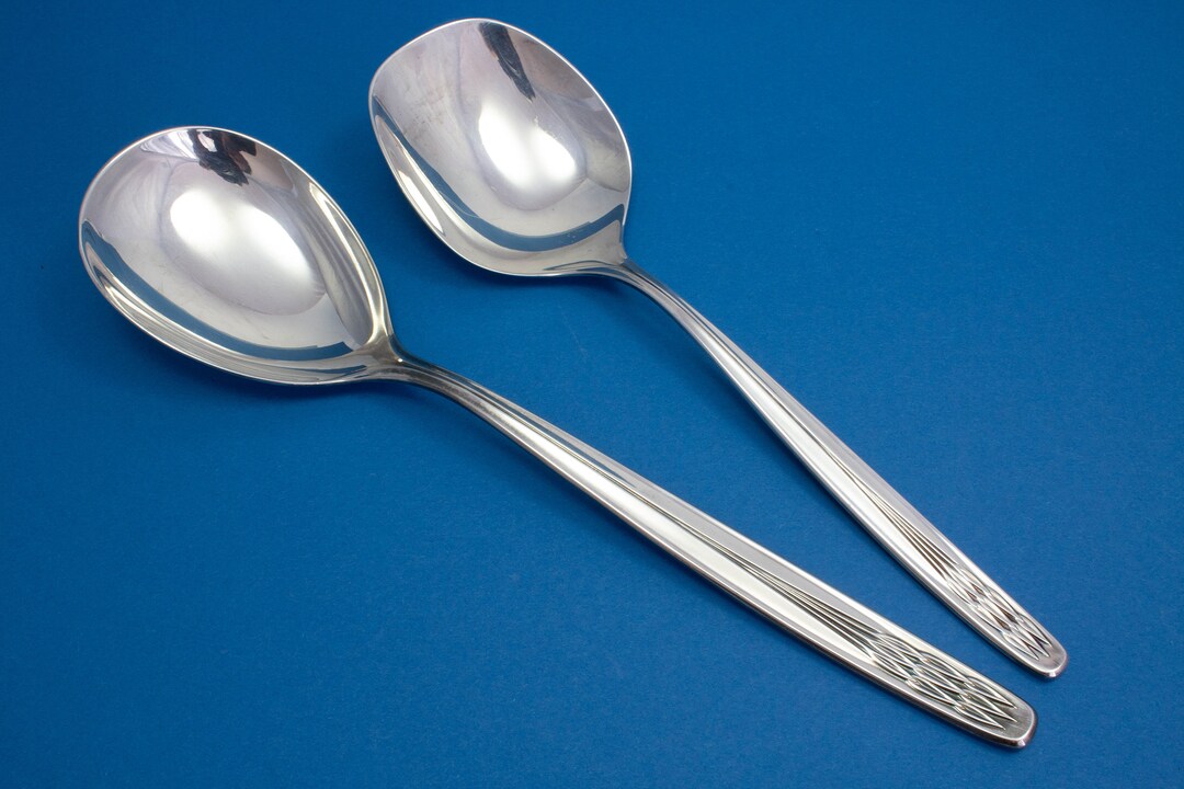 2 Serving Spoons, Large Vegetable Spoon With Matching Potato Spoon, WMF ...