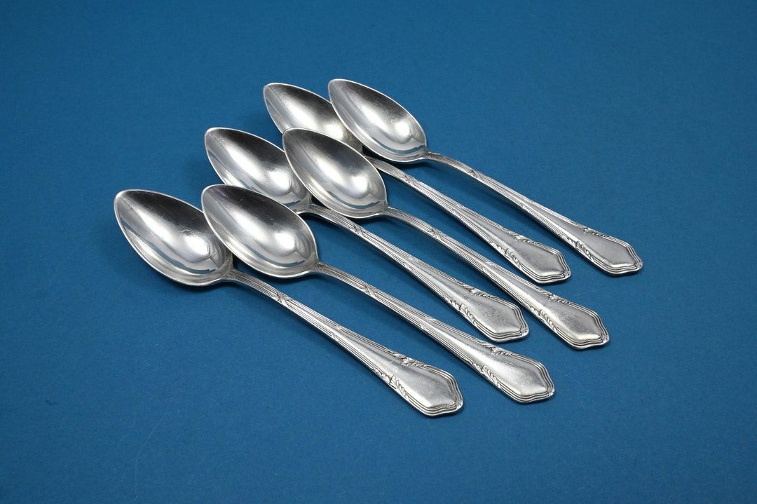 6 Antique Art Nouveau Teaspoons From Wellner, Silver Plated - Etsy