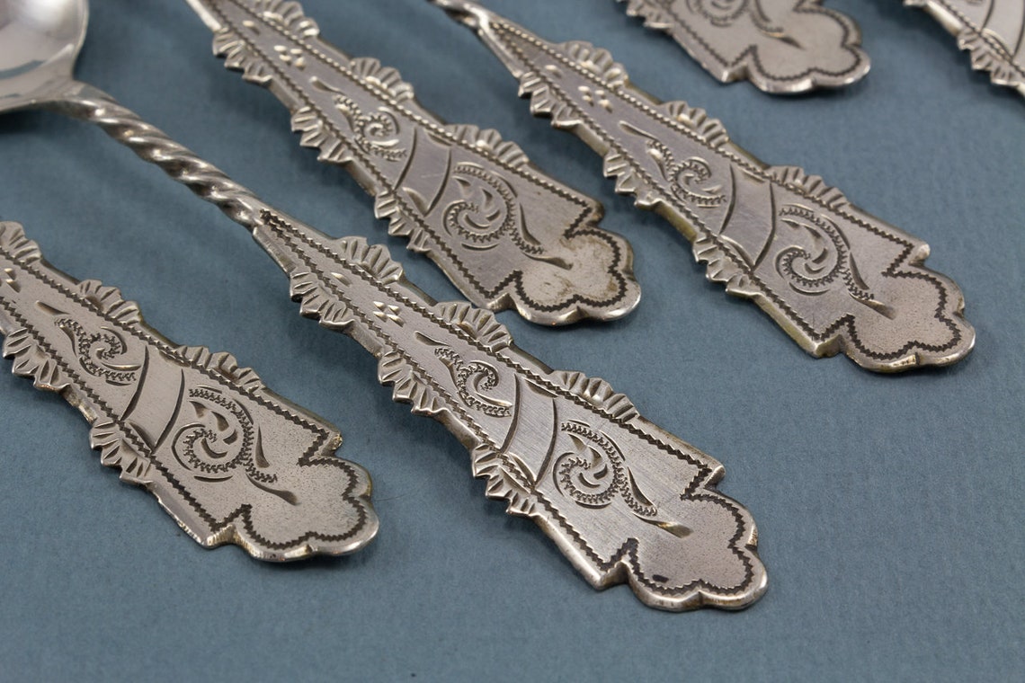 Antique Mocha Spoon 833 Silver - Etsy