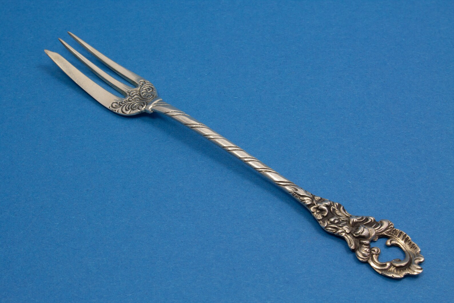 One Silver Cake Fork With Rococo Pattern Made of 835 Silver - Etsy