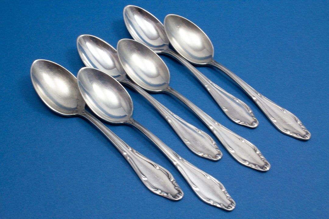 6 Rare Mocha Spoons From Wellner, Silver Plated, Wellner Mozart - Etsy
