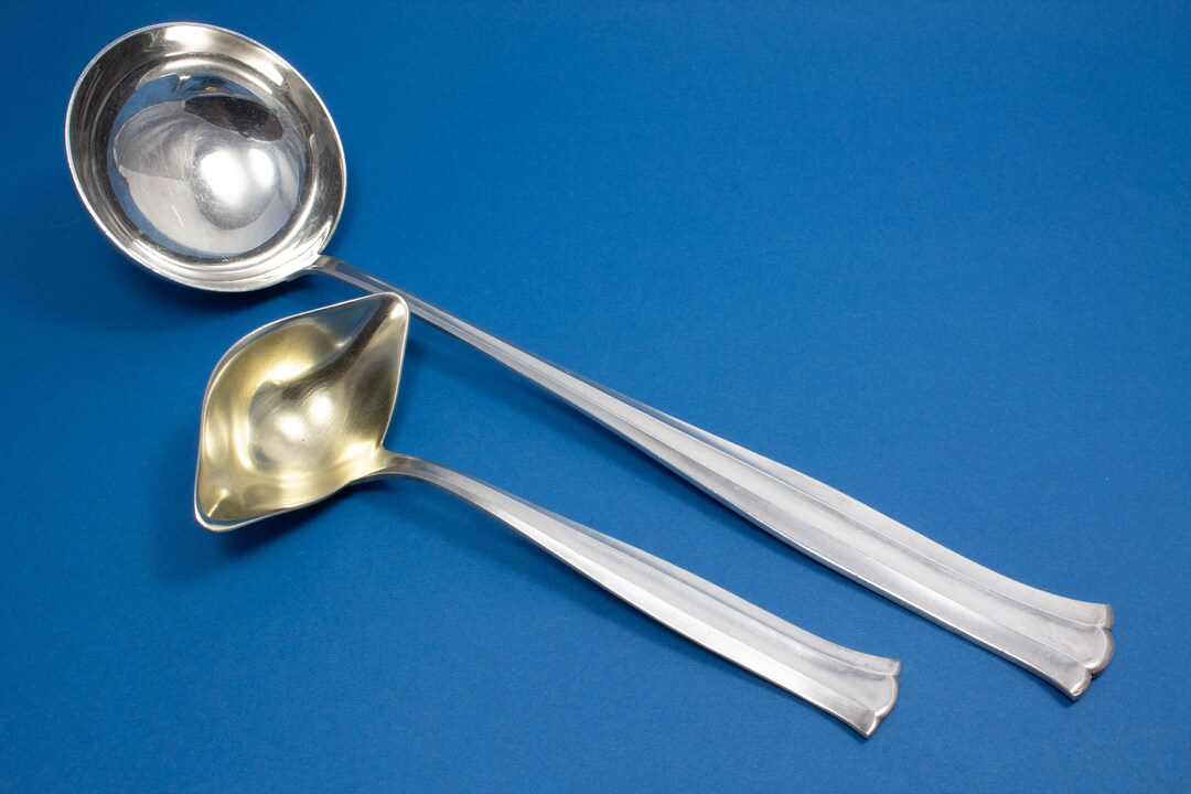 Noble Set of a Sauce Ladle and a Soup Ladle by Wellner, Art Deco ...