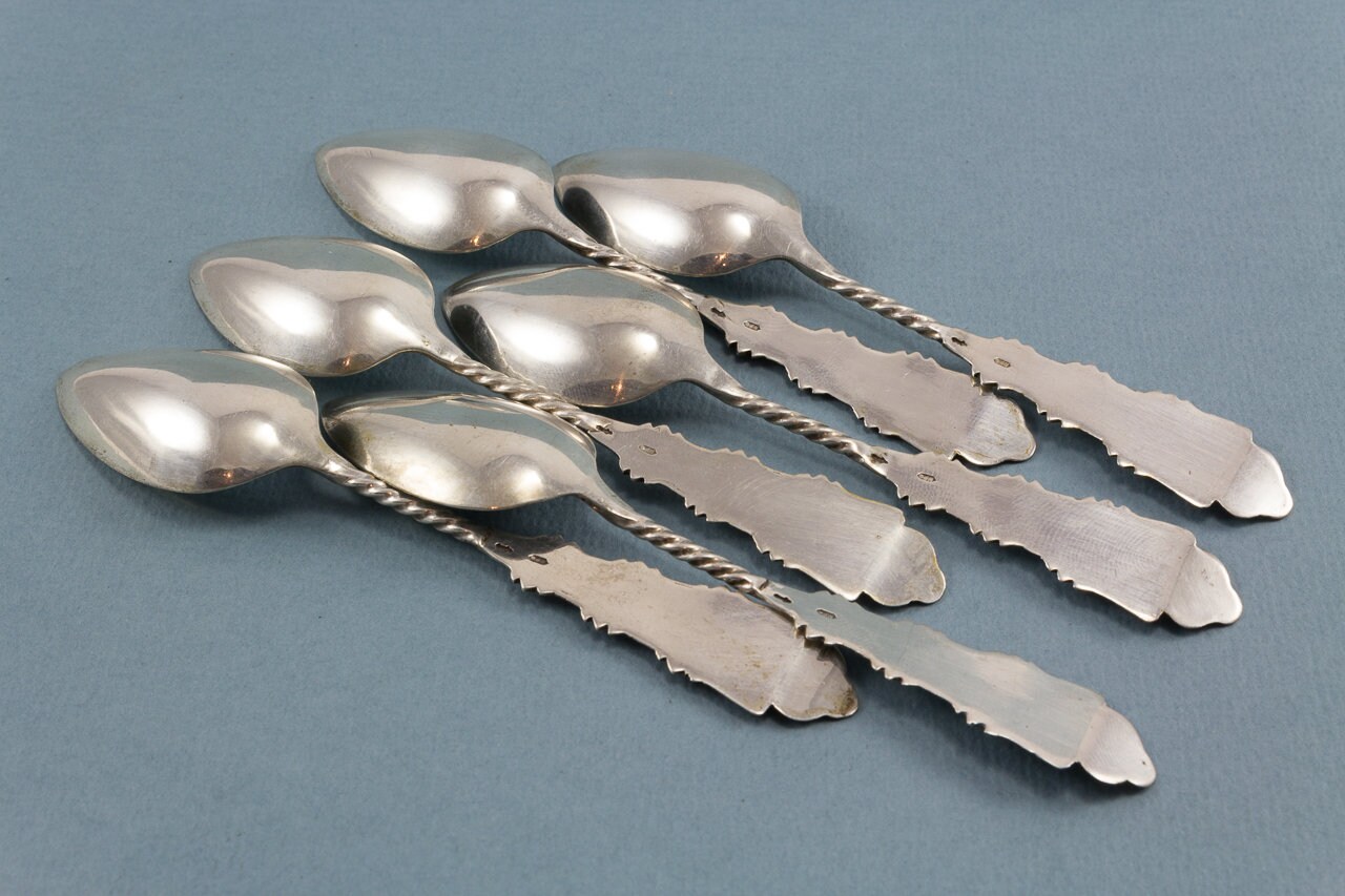 Antique Mocha Spoon 833 Silver - Etsy
