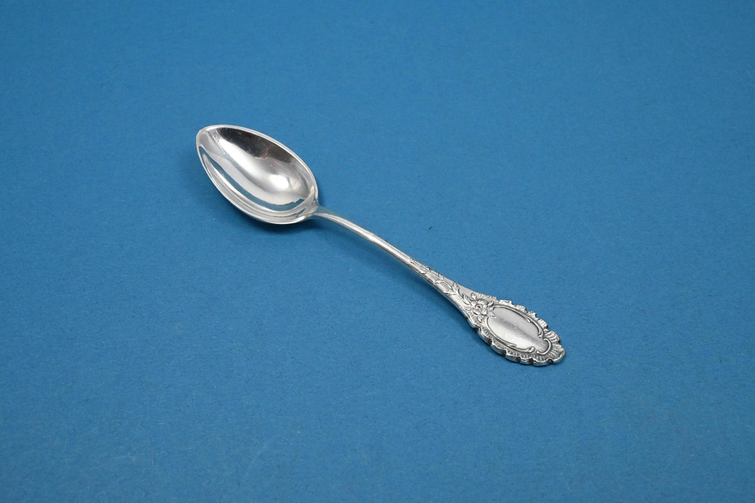 A Silver-plated Mocha Spoon With a Rococo Pattern - Etsy