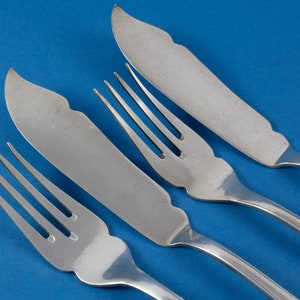 Fish Cutlery for 2 People, Candle Light Dinner, 2 Fish Forks, 2 Fish ...