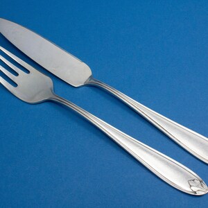 Art Nouveau Fish Cutlery Set for 6, WMF 1600 Acanthus, Fish Knives ...
