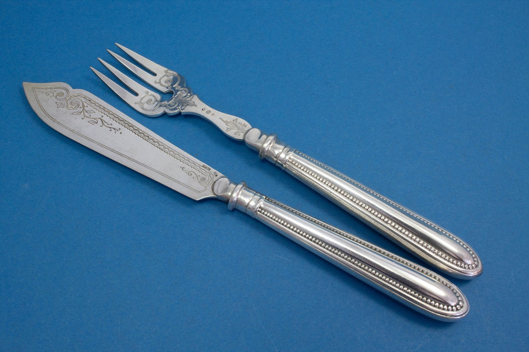 Antique Fish Cutlery From WMF, Pearl Pattern, Knife and Fork - Etsy