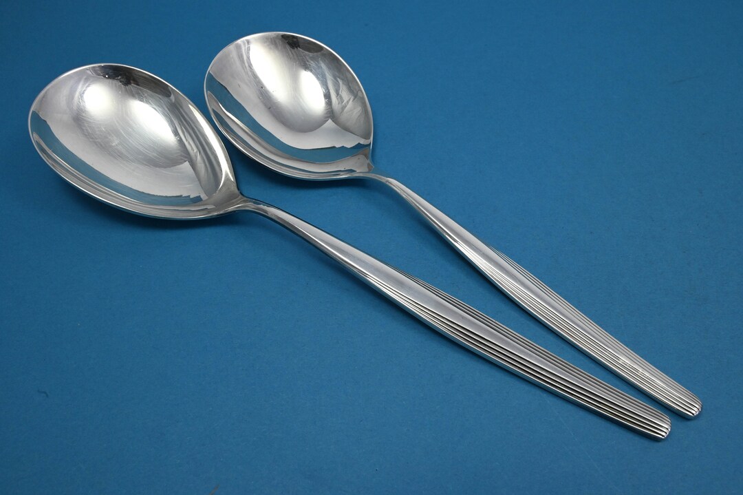 2 Serving Spoons, Large Vegetable Spoon With Matching Potato Spoon, WMF ...