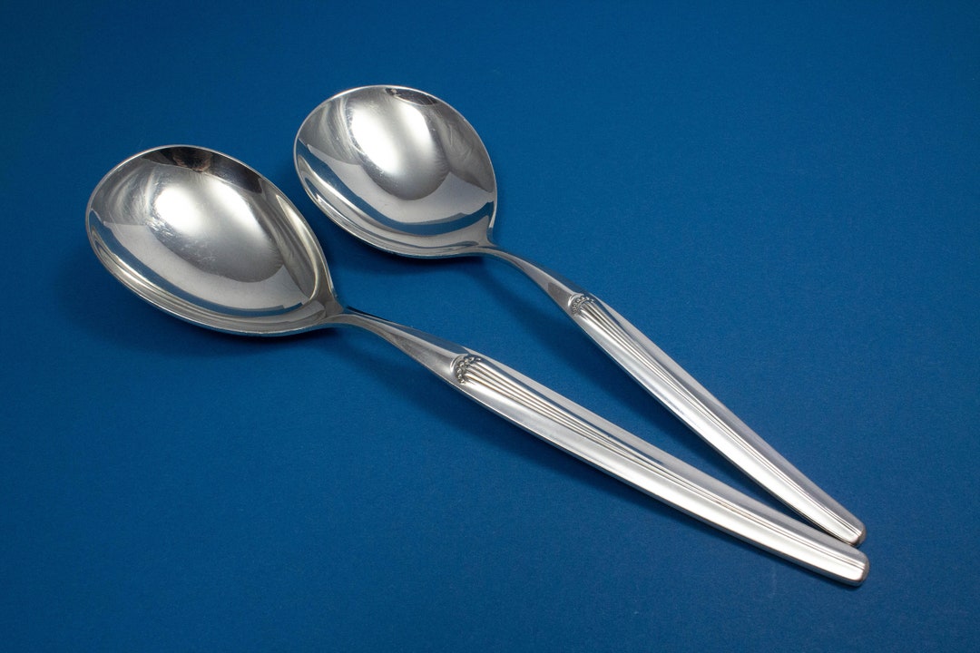 2 Serving Spoons, Large Vegetable Spoon With Matching Potato Spoon, WMF ...