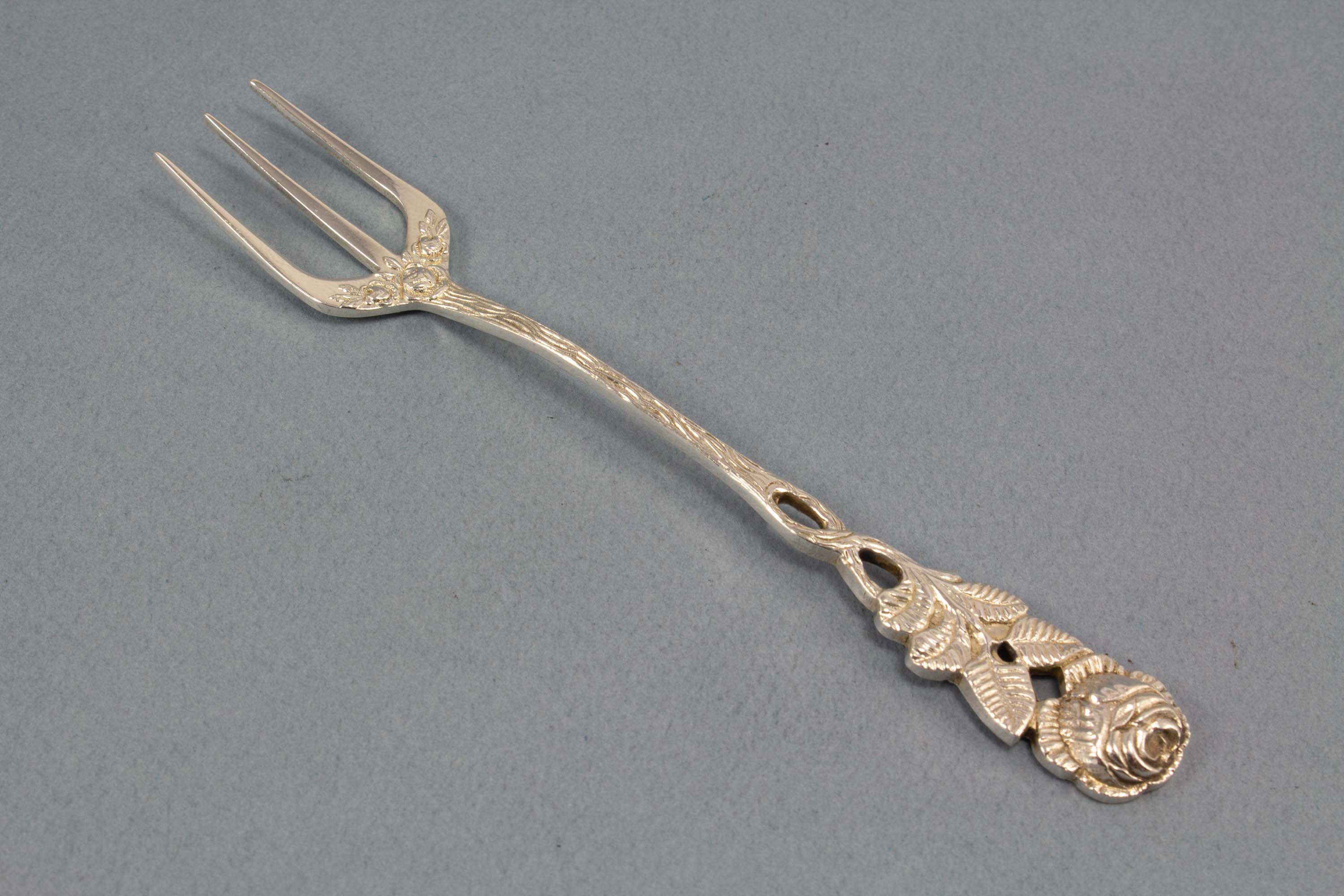 Silver Fork With Roses Bread Fork - Etsy UK