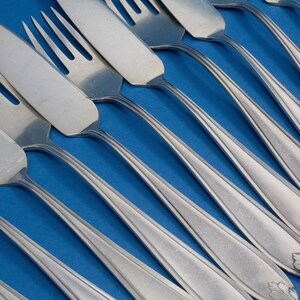 Art Nouveau Fish Cutlery Set for 6, WMF 1600 Acanthus, Fish Knives ...