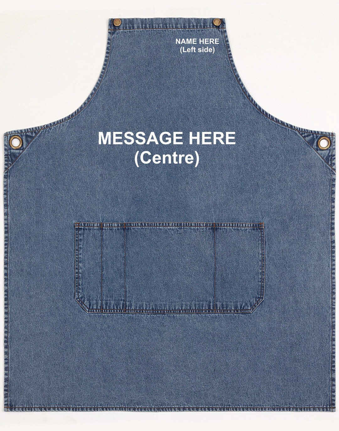 Custom Denim Apron: Embroidered Name or Message - Etsy