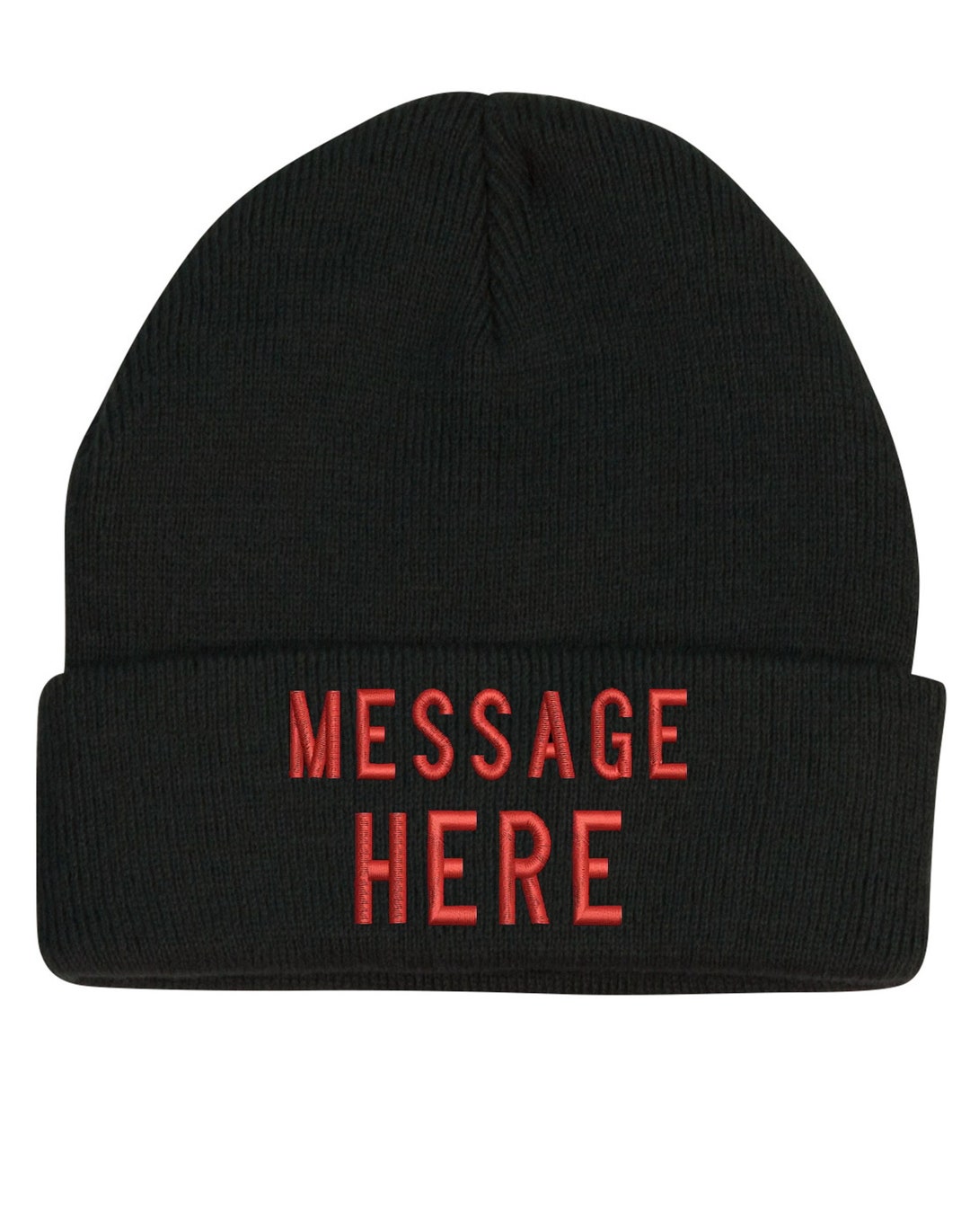 Custom Made Embroidery Beanies With Your Own Names or Messages ...