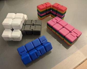 Fidget Cube Desk Toy 4x4 Push Pop 3D Printed Sensory Pillars - Etsy