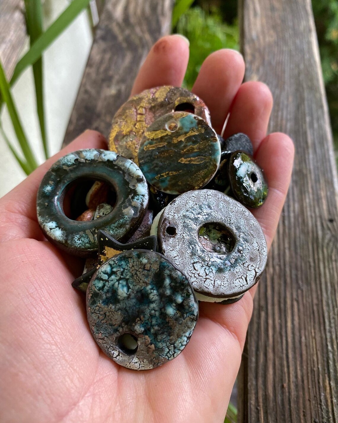 Ceramic Pendant, Artisan Organic Rusty Pendant, Earthy Necklace Pendant ...