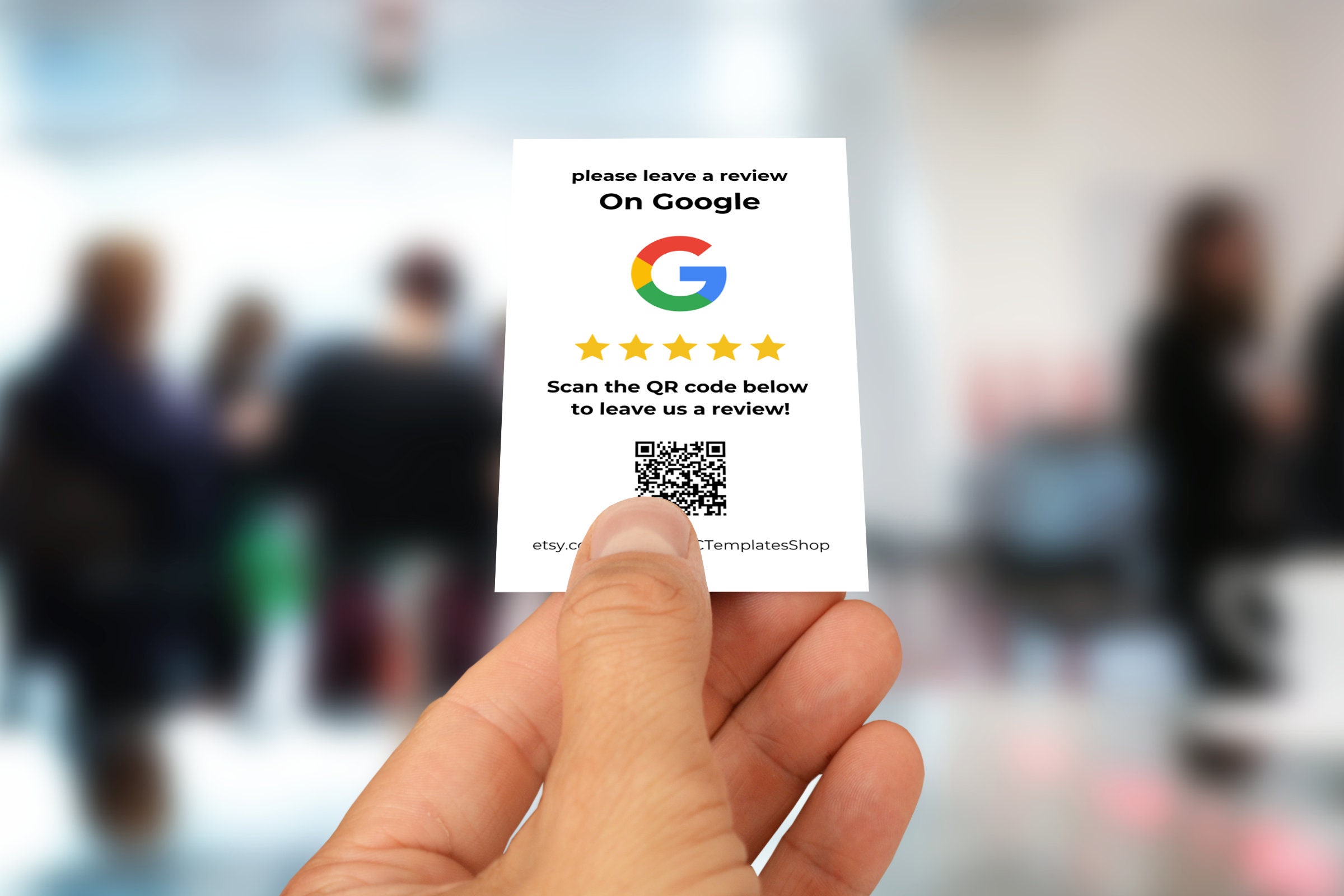 Google Review Card Template Google Review QR Code Cards Editable Canva ...