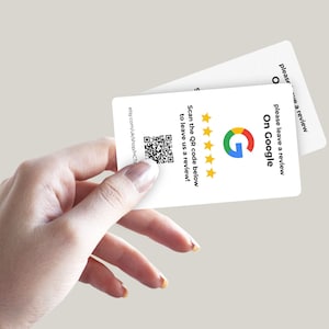 Google Review Card Template | Google Review QR Code Cards | Editable ...