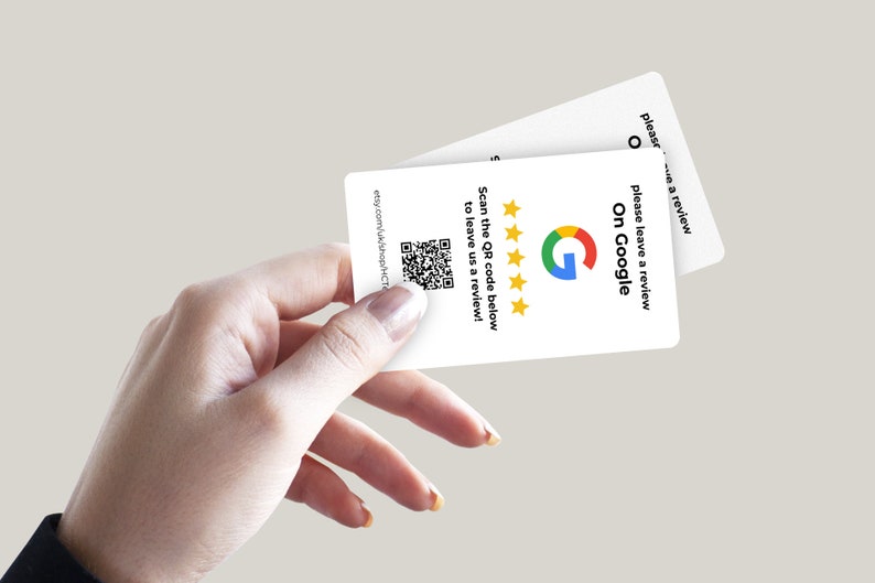 Google Review Card Template | Google Review QR Code Cards | Editable ...