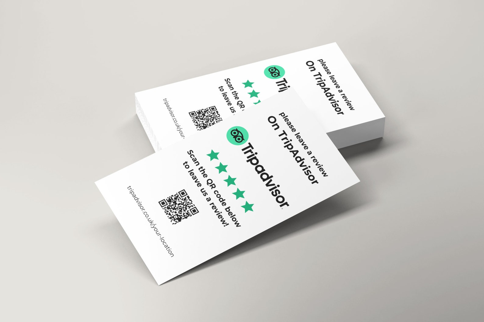 Tripadvisor Review Card Template | QR Code Cards | Editable Canva ...