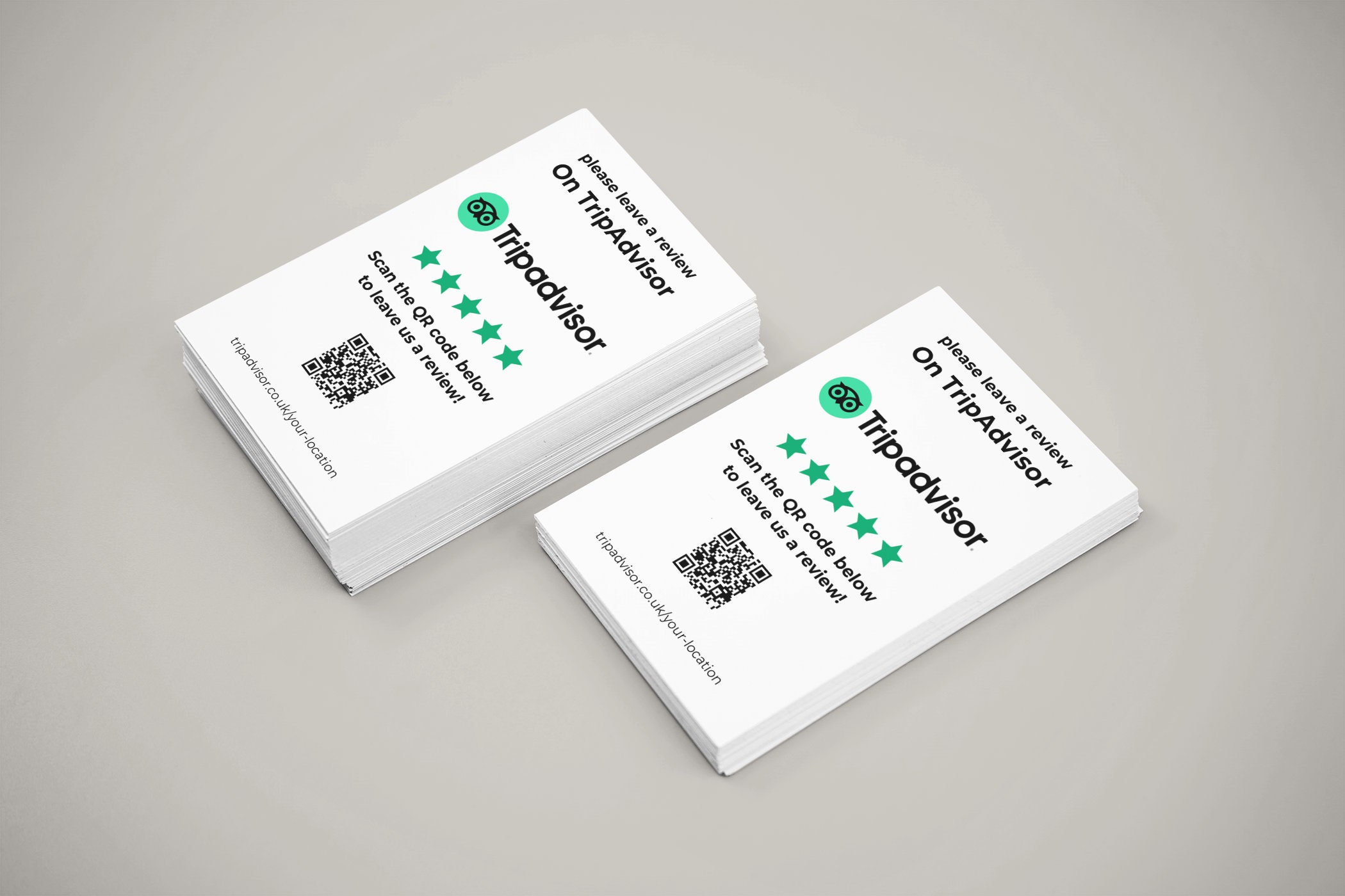 Tripadvisor Review Card Template | QR Code Cards | Editable Canva ...