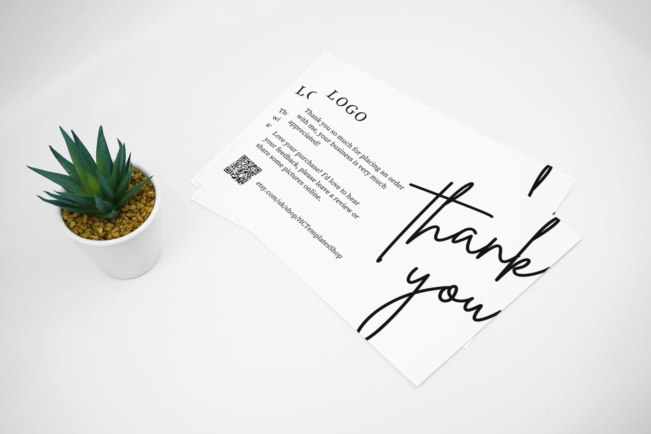 Thank You Order Card | Editable Small Business Thank You Card | Thank ...