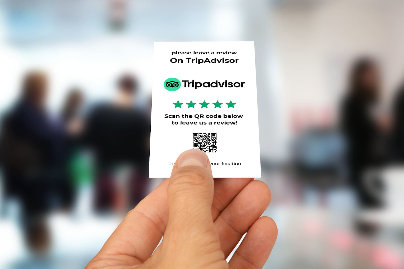 Tripadvisor Review Card Template | QR Code Cards | Editable Canva ...