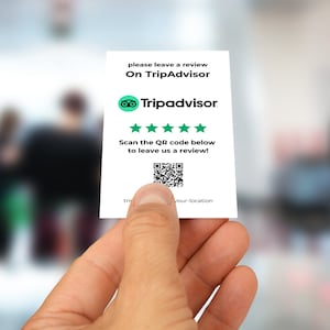 Tripadvisor Review Card Template | QR Code Business Cards (canva ...