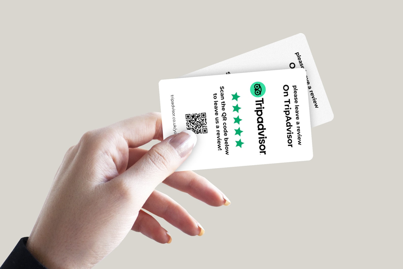 Tripadvisor Review Card Template | QR Code Cards | Editable Canva ...