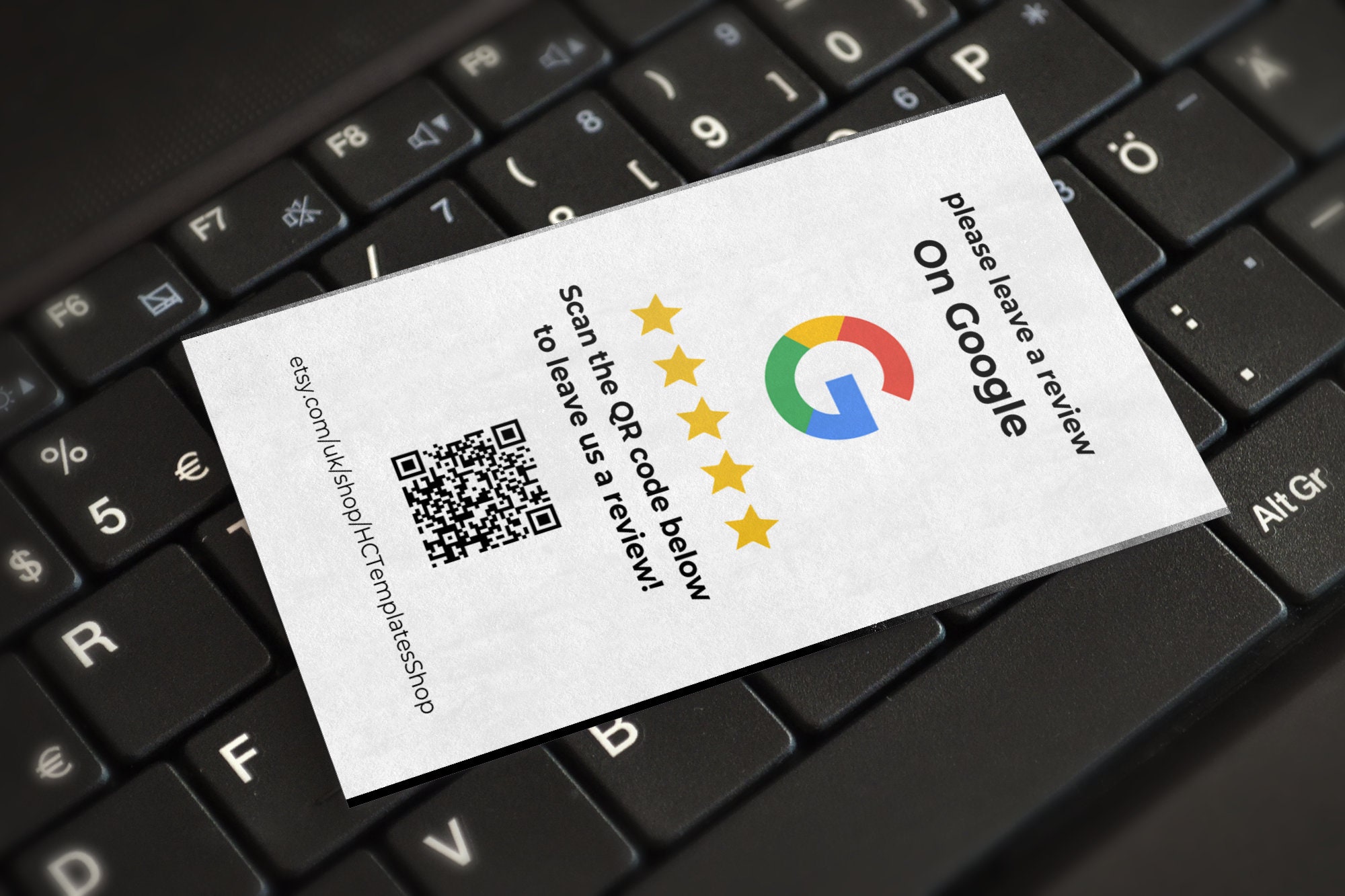 Google Review Card Template Google Review QR Code Cards Editable Canva ...