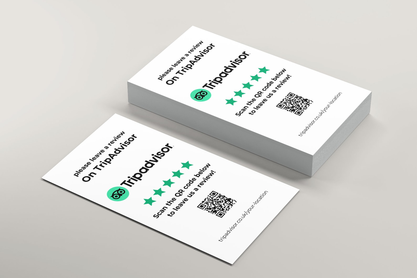 Tripadvisor Review Card Template | QR Code Cards | Editable Canva ...
