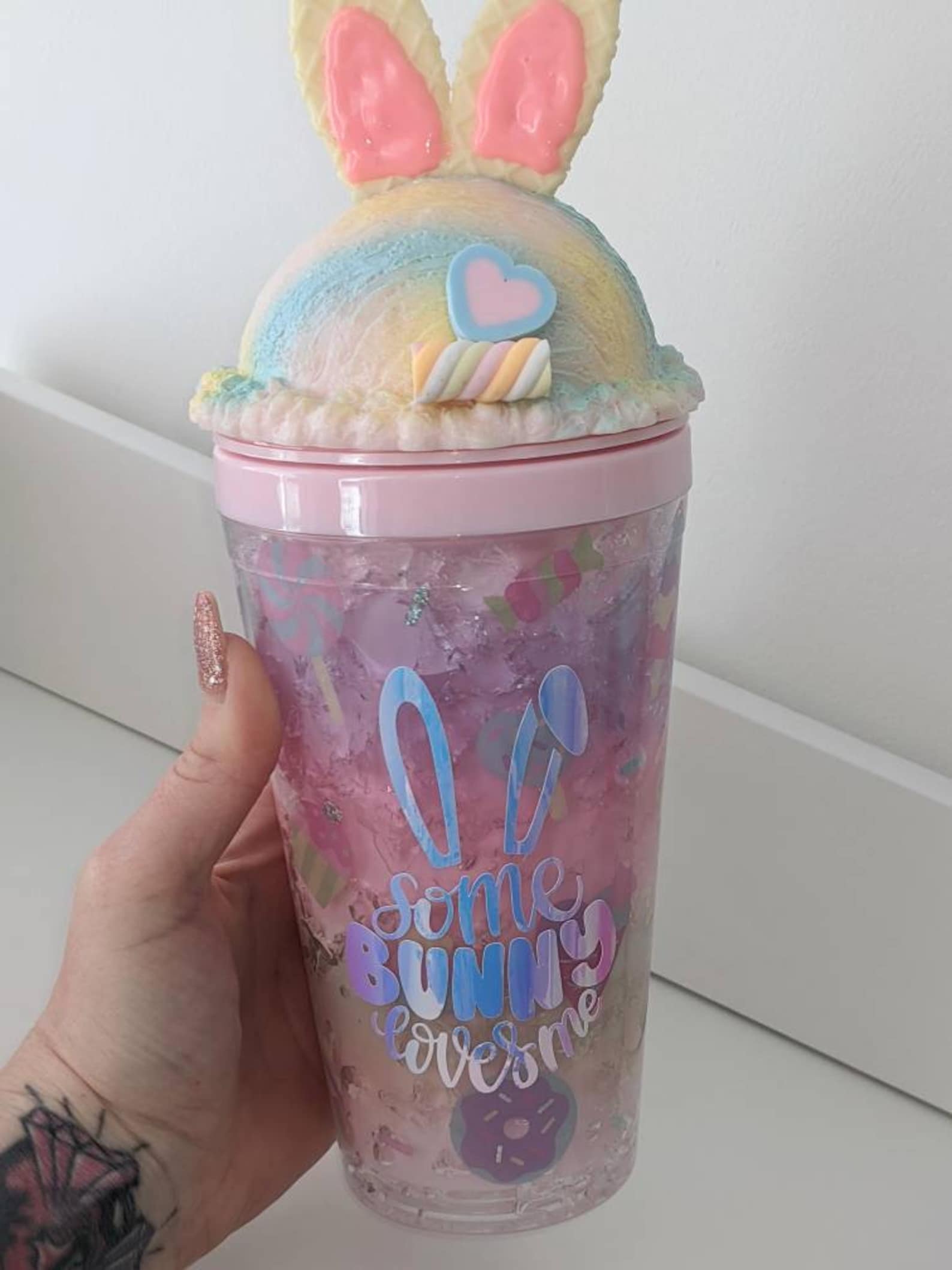 Personalised Ice Cream Milkshake Smoothie Slushies Bottle Cup Tumbler ...