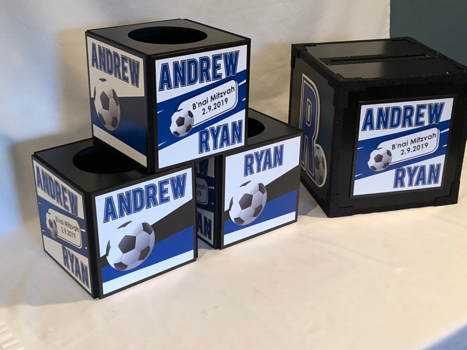 Photo Cube Centerpiece Soccer Themed Photo Cube - Etsy
