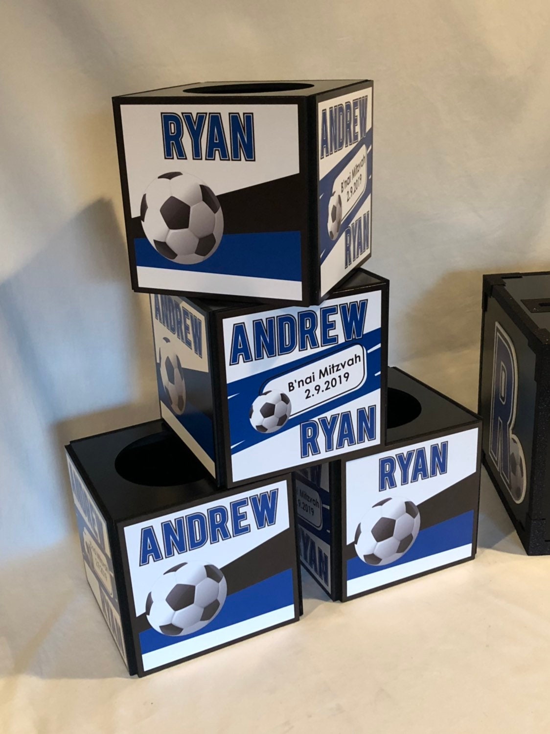 Photo Cube Centerpiece Soccer Themed Photo Cube - Etsy