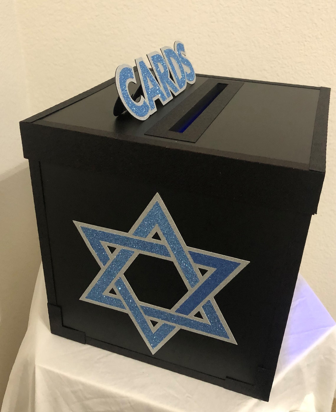 Gift Card Box With Remote Controlled LED Light - Star of David Theme - Etsy