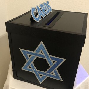 Gift Card Box With Remote Controlled LED Light - Star of David Theme - Etsy