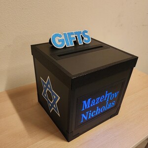 Gift Card Box With Remote Controlled LED Light - Star of David Theme - Etsy