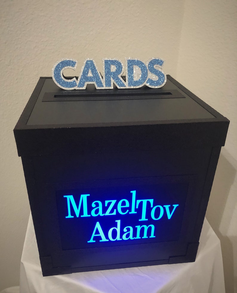 Gift Card Box With Remote Controlled LED Light - Star of David Theme - Etsy