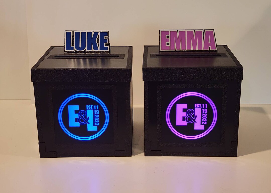 Personalized Logo Gift Card Box With Remote Controlled LED Light - Etsy